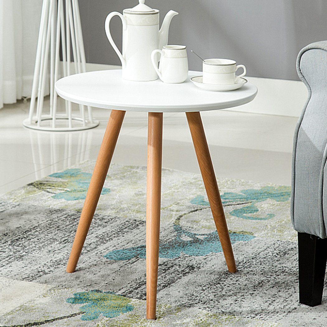 Aura Round Wood Coffee Table - White | Factory to Home