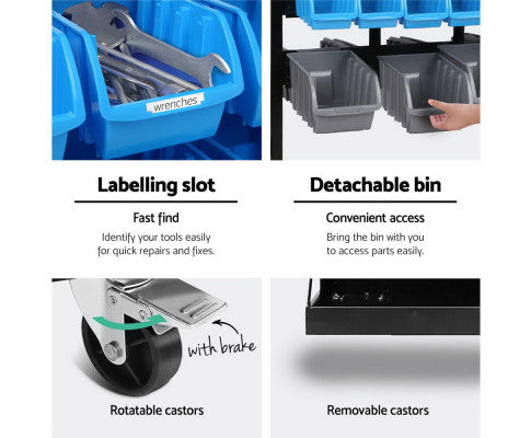 90 Bin Storage Rack Stand | Factory to Home