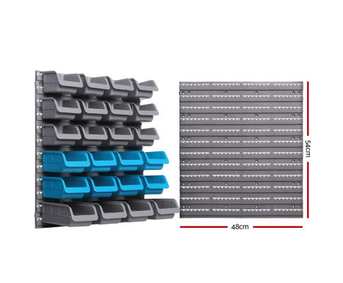 44 Bin Wall Mounted Storage Rack