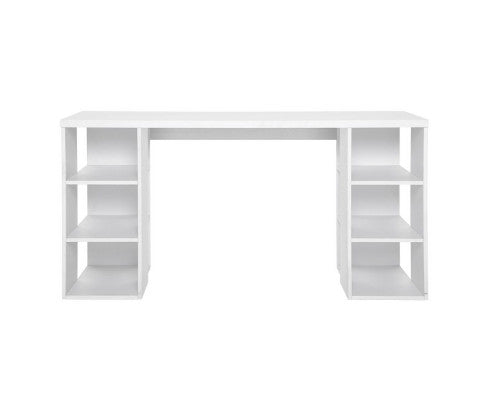 Artiss 3 Level Desk with Storage & Bookshelf - White | Factory to Home