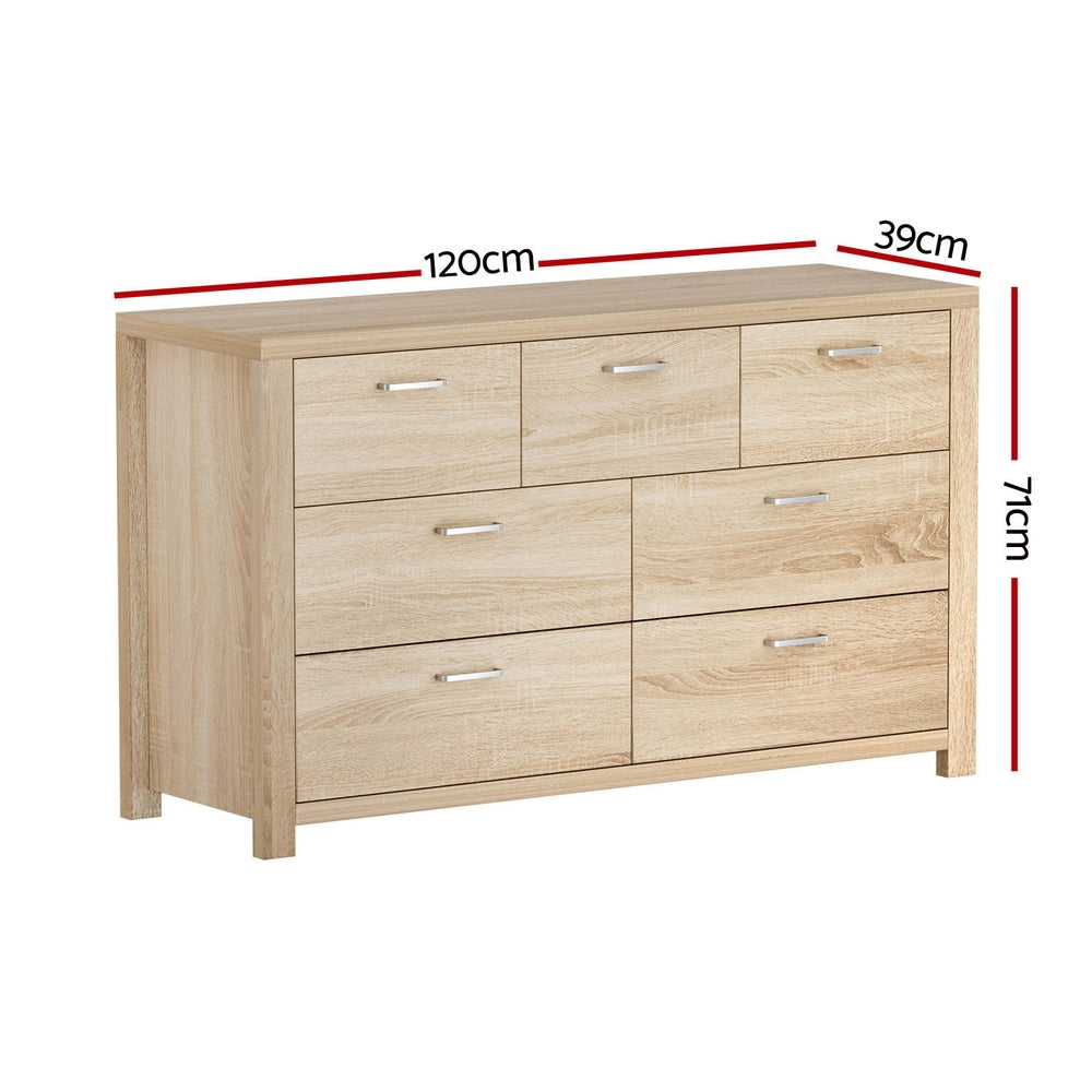 7 Chest Of Drawers - Oak