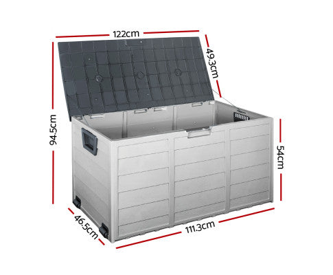 290L Outdoor Storage Box - Grey