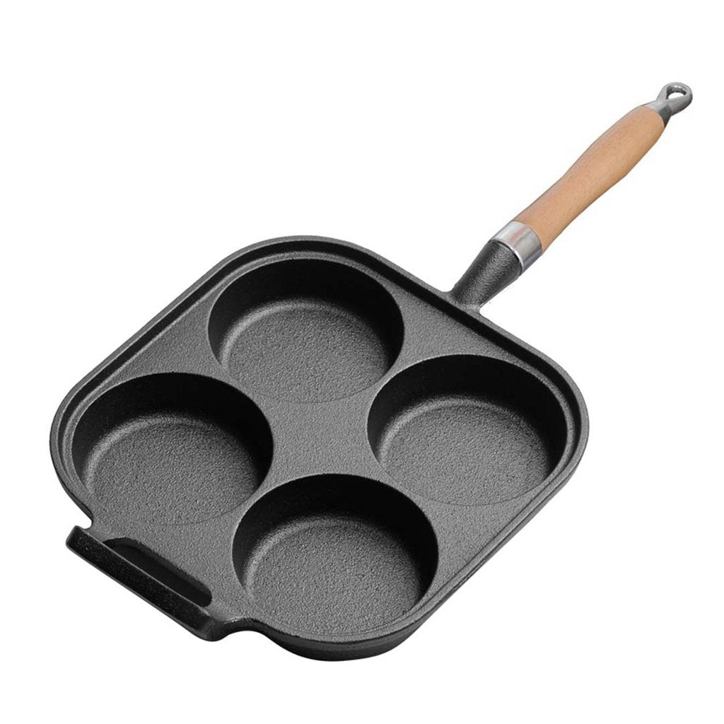 4 Mold Cast Iron Non-stick Fry Pan | Factory to Home
