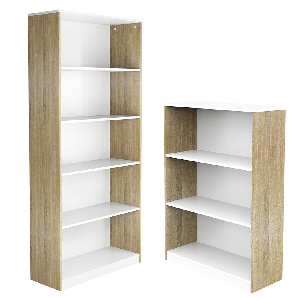 Hekman Open Shelf Bookcase Set Oak | Factory to Home