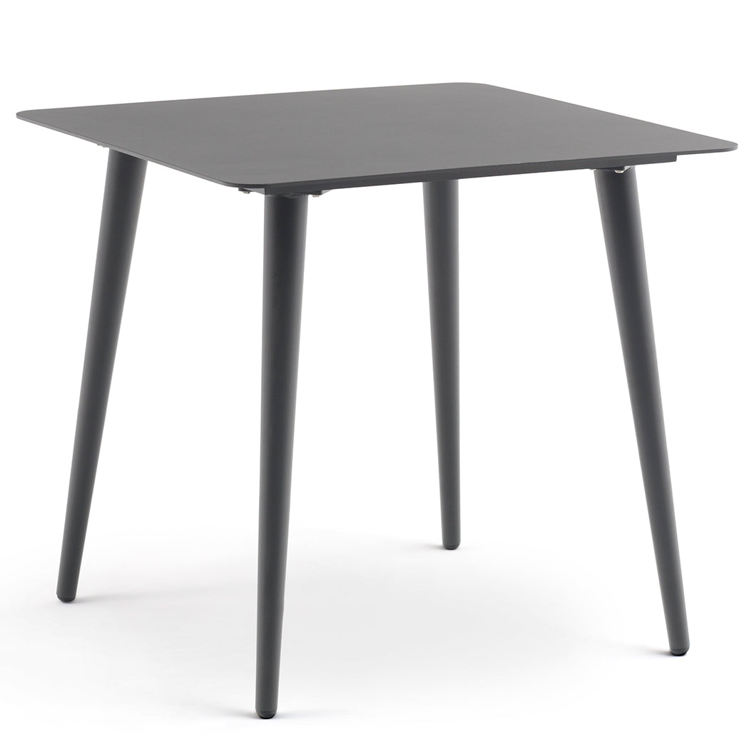 Square Dining Table Alumnium 80x80cm Dark Grey