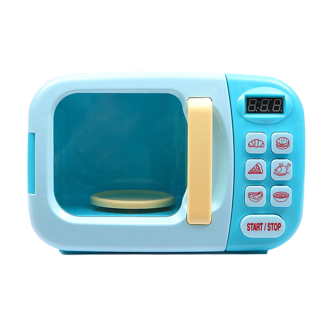 Microwave Oven Kids Play Set - Blue
