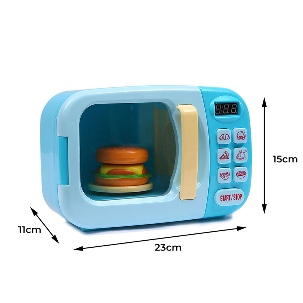 Microwave Oven Kids Play Set - Blue