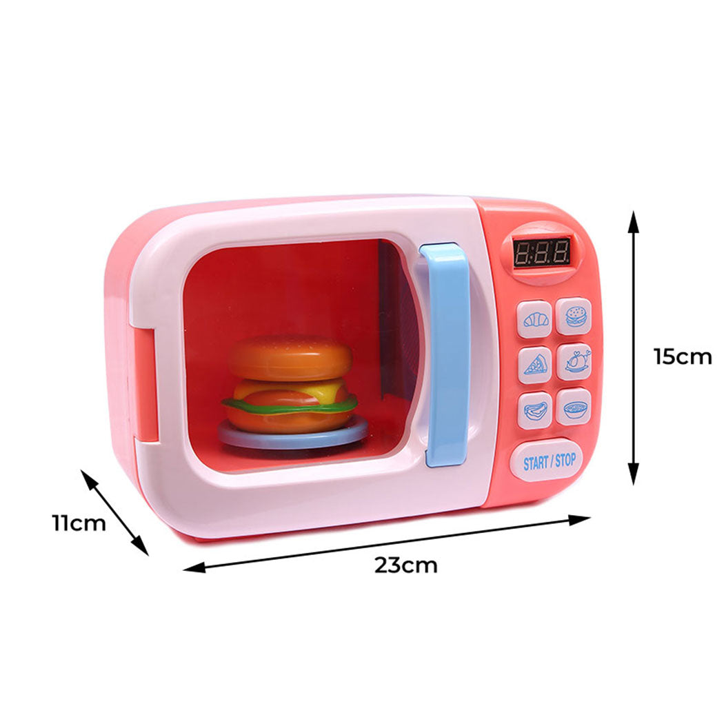 Microwave Oven Kids Play Set - Pink
