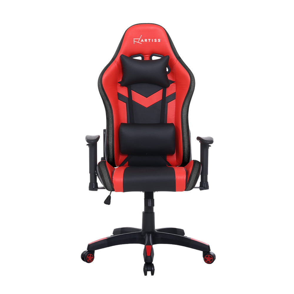 RGB LED Lights Gaming Office Chair - Black Red | Factory to Home