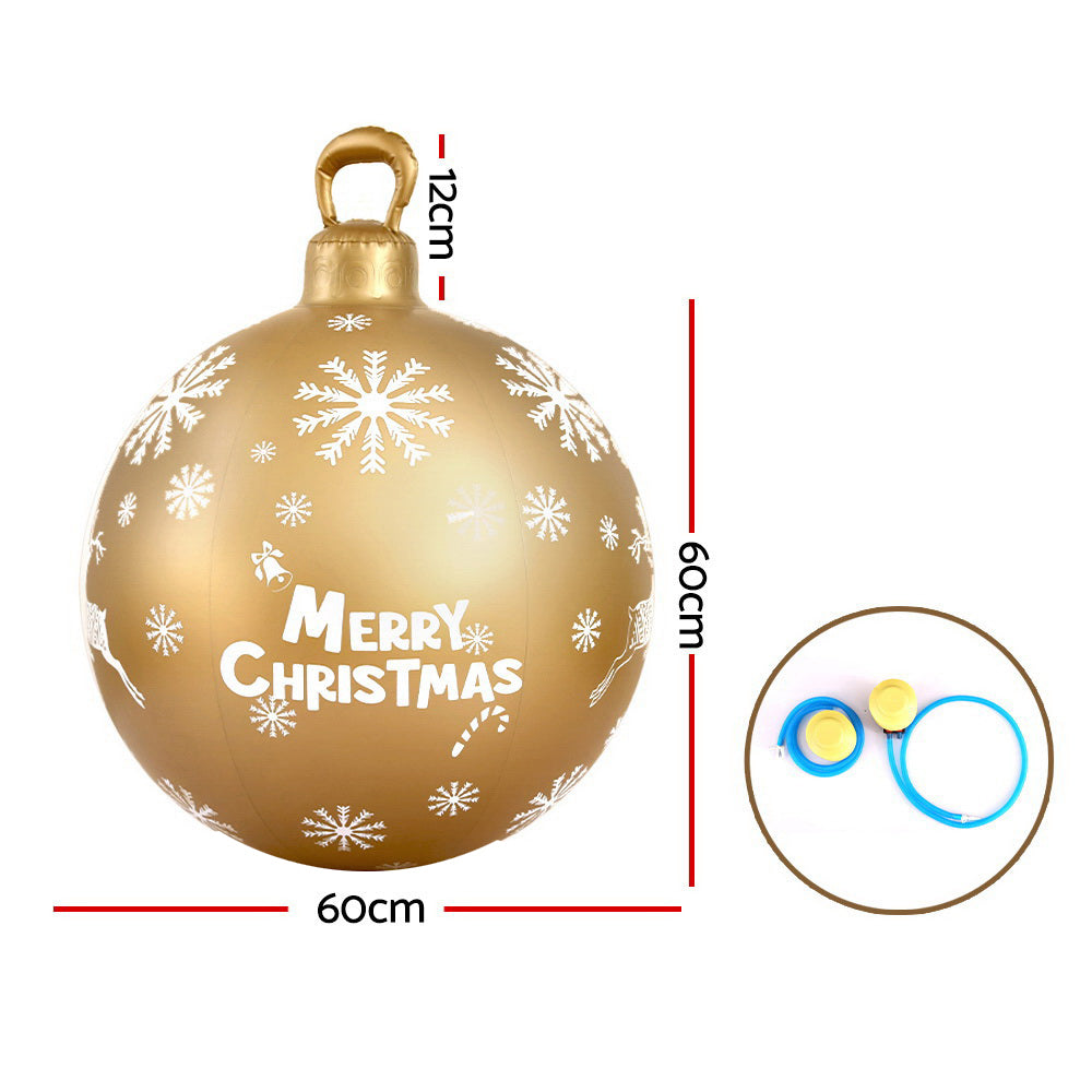 60cm Christmas Inflatable Ball - Giant Bauble Gold