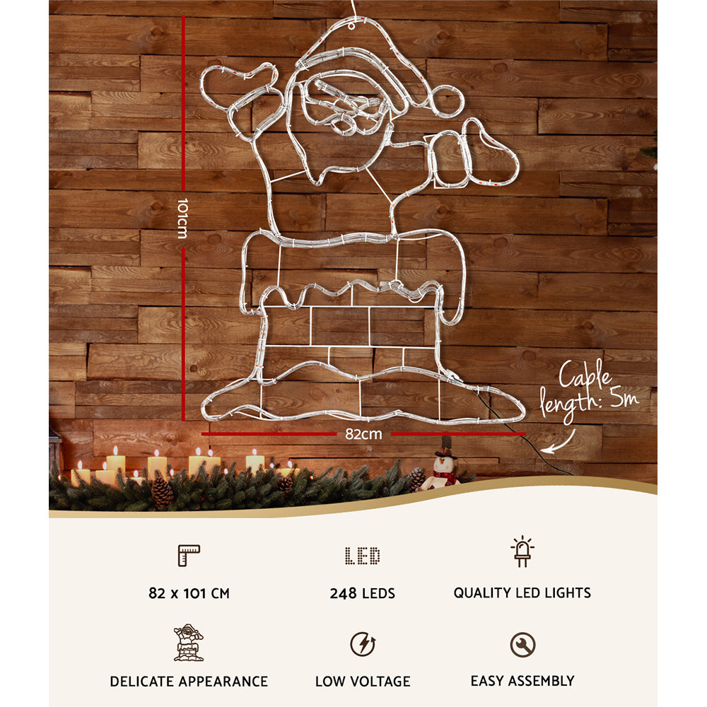 101CM Christmas Lights Motif LED Light - Santa