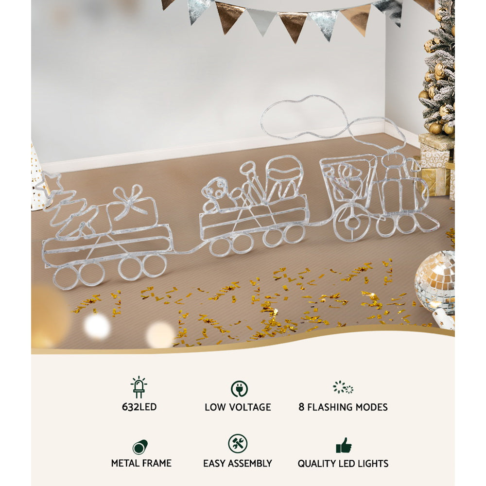 Christmas Lights Motif LED Rope Light - Train