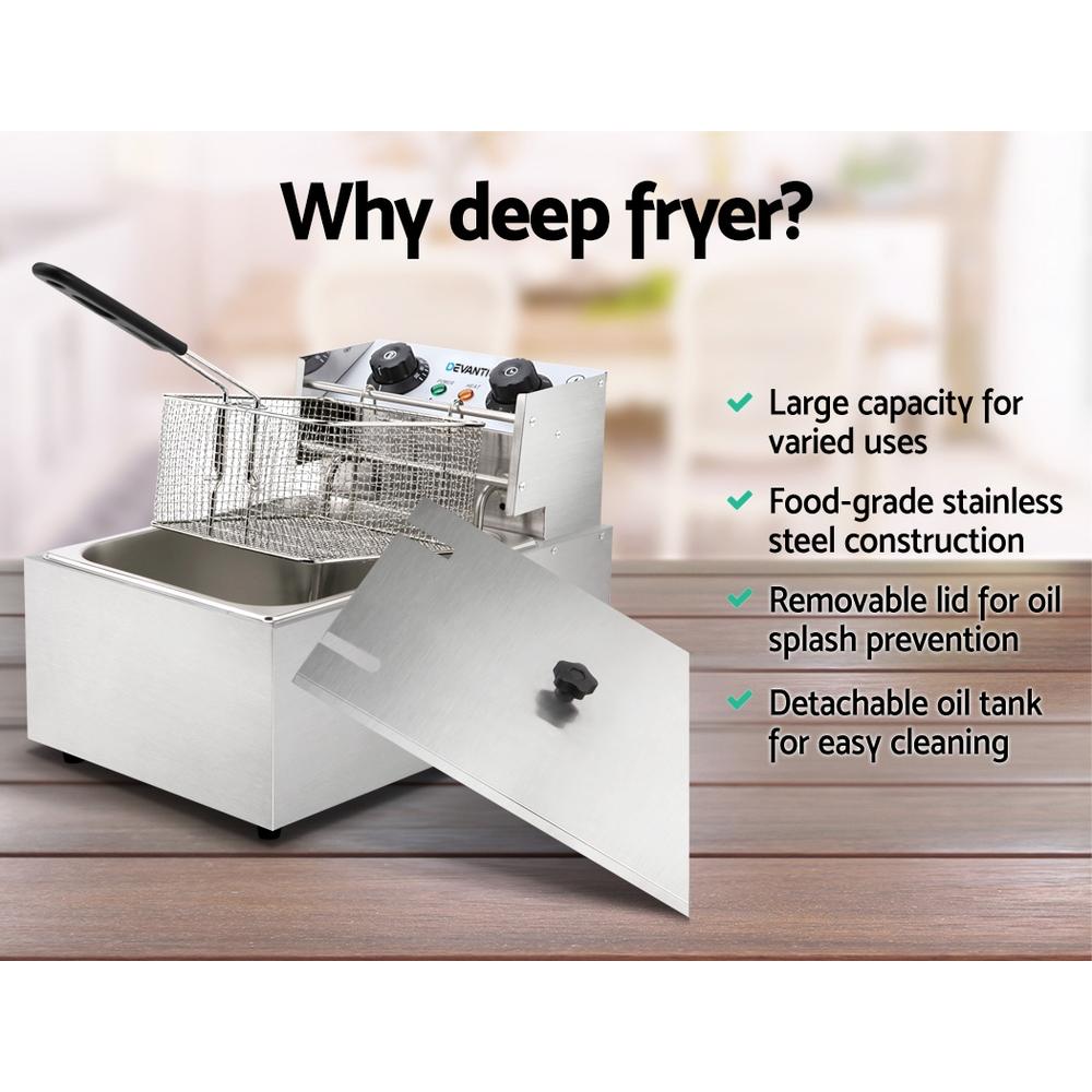 Commercial Electric Single Deep Fryer - Silver | Factory to Home