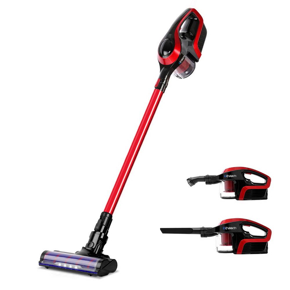 Cordless 150W Hand-stick Vacuum Cleaner - Red and Black | Factory to Home