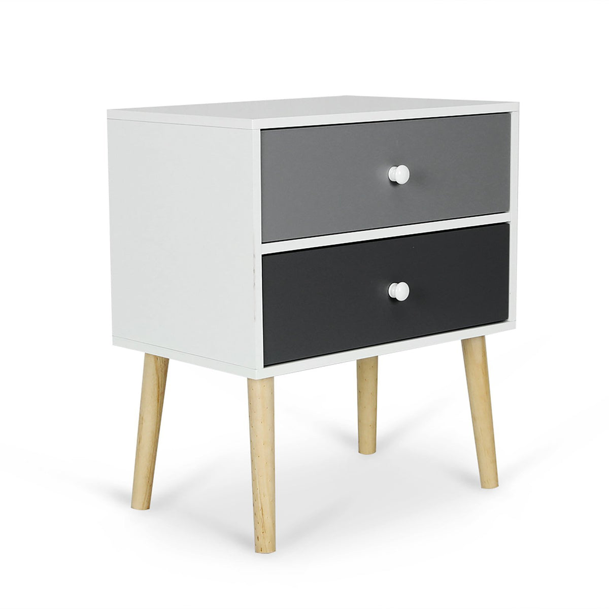 Iverson Bedside Table With 2 Drawers| Factory to Home