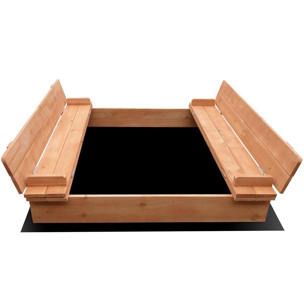 Wooden Outdoor Sandpit Set - Natural Wood | Factory to Home