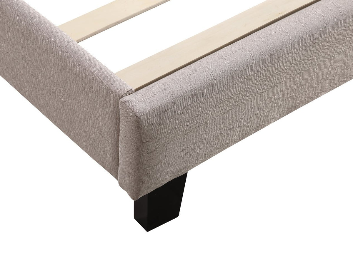King Linen Fabric Bed Frame - Beige | Factory to Home