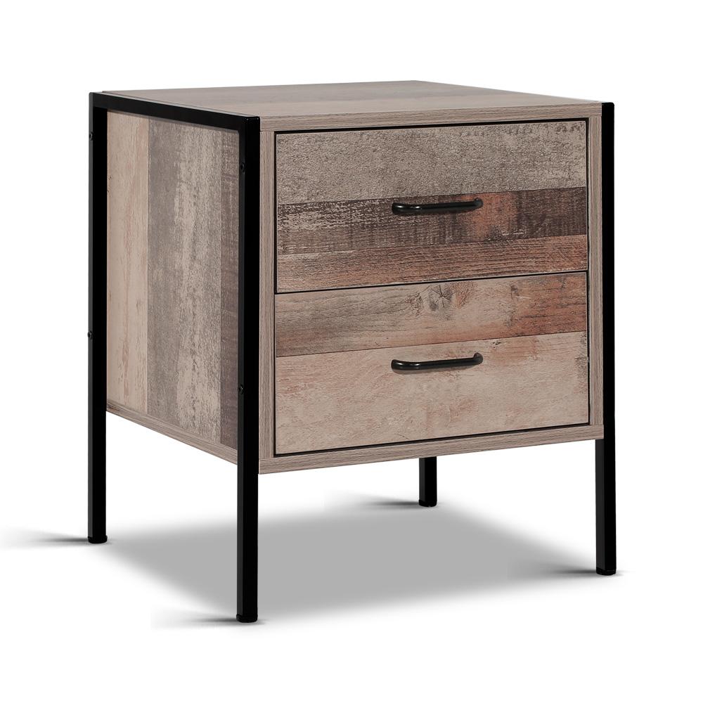Metal & Oak Bedside Table | Factory to Home