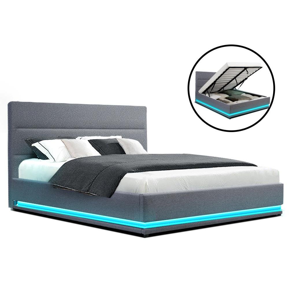 Led gas lift bed store