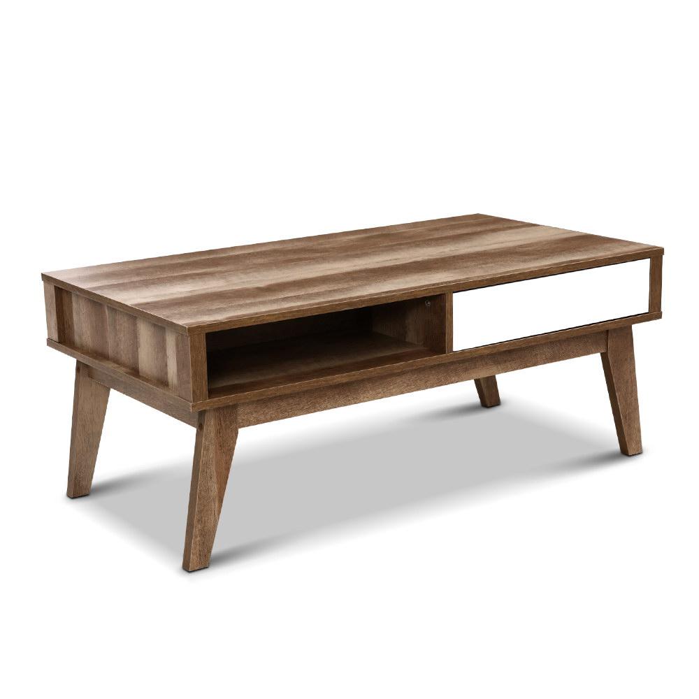 Scandinavian Wooden Coffee Table 2 Storage shelfs | Factory to Home