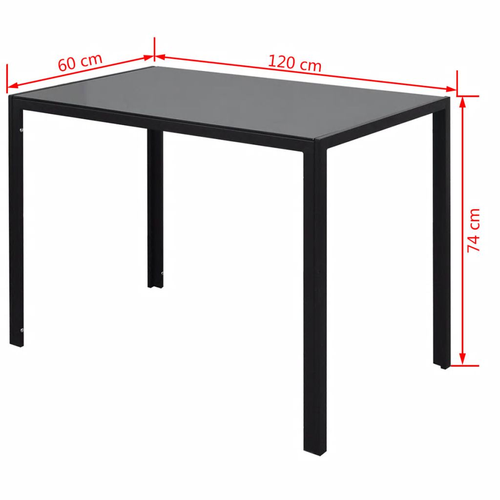 Seven Piece Dining Table Set - Black | Factory to Home