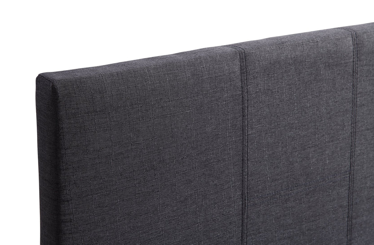 Single Linen Fabric Bed Frame - Grey | Factory to Home