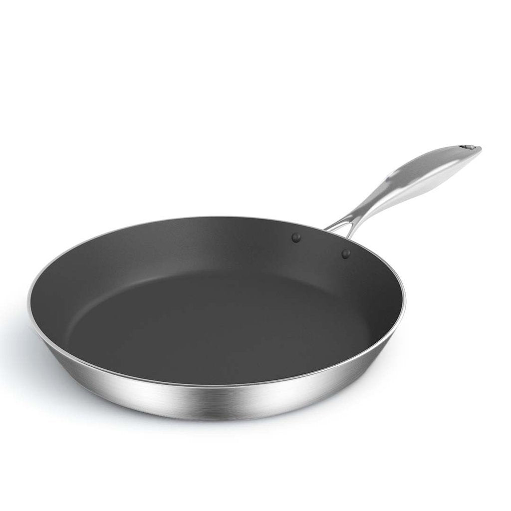 Stainless Steel Fry Pan - 34cm Frying Pan Induction | Factory to Home