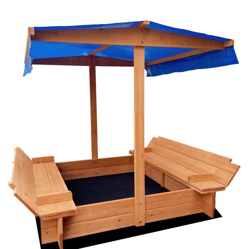 Wooden Outdoor Sand Pit- Natural Wood | Factory to Home
