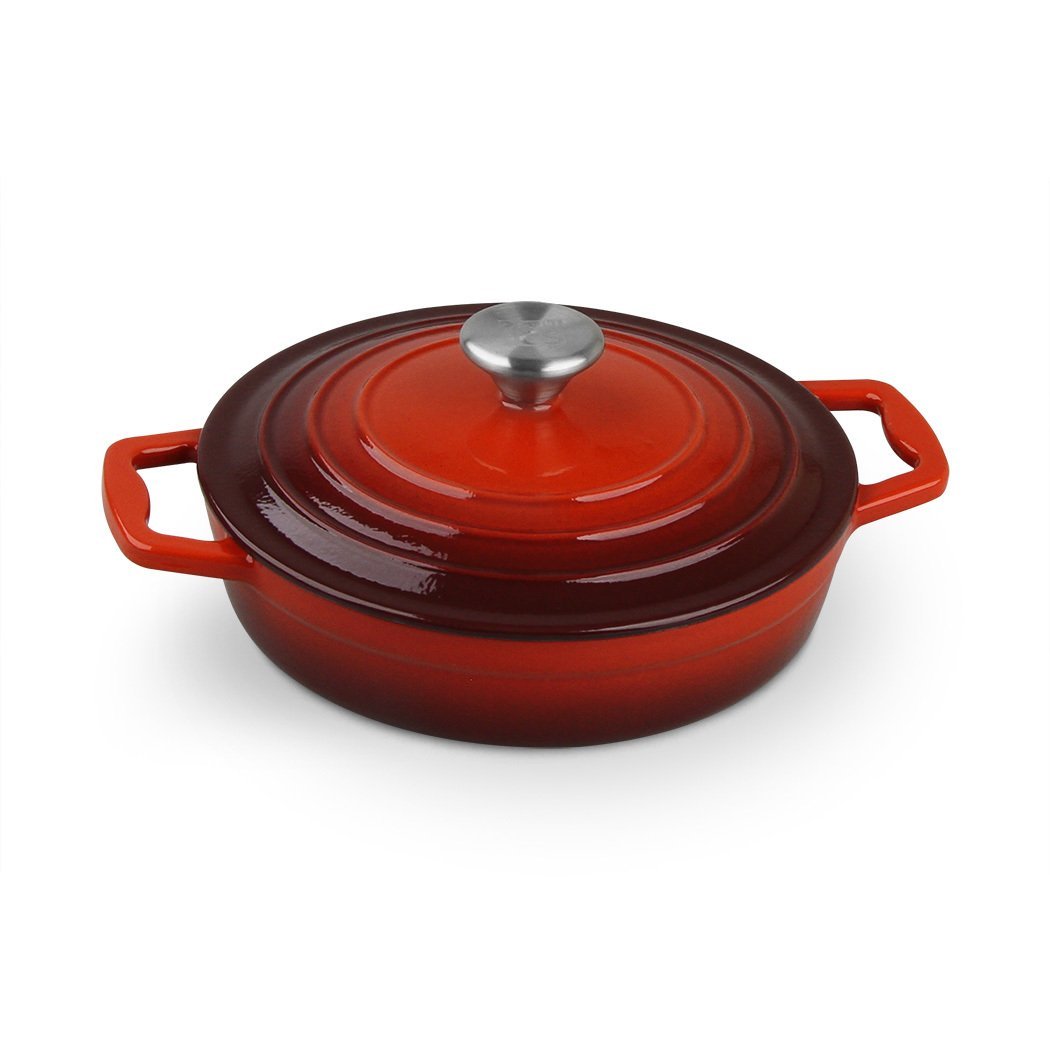 Xanten Cast Iron 7pcs Cookware Set w/ Gradient Red | Factory to Home